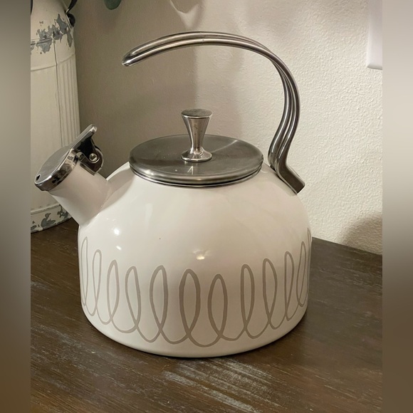 kate spade | Kitchen | Nwt Kate Spade Charlotte Street Grey Tea Kettle ...